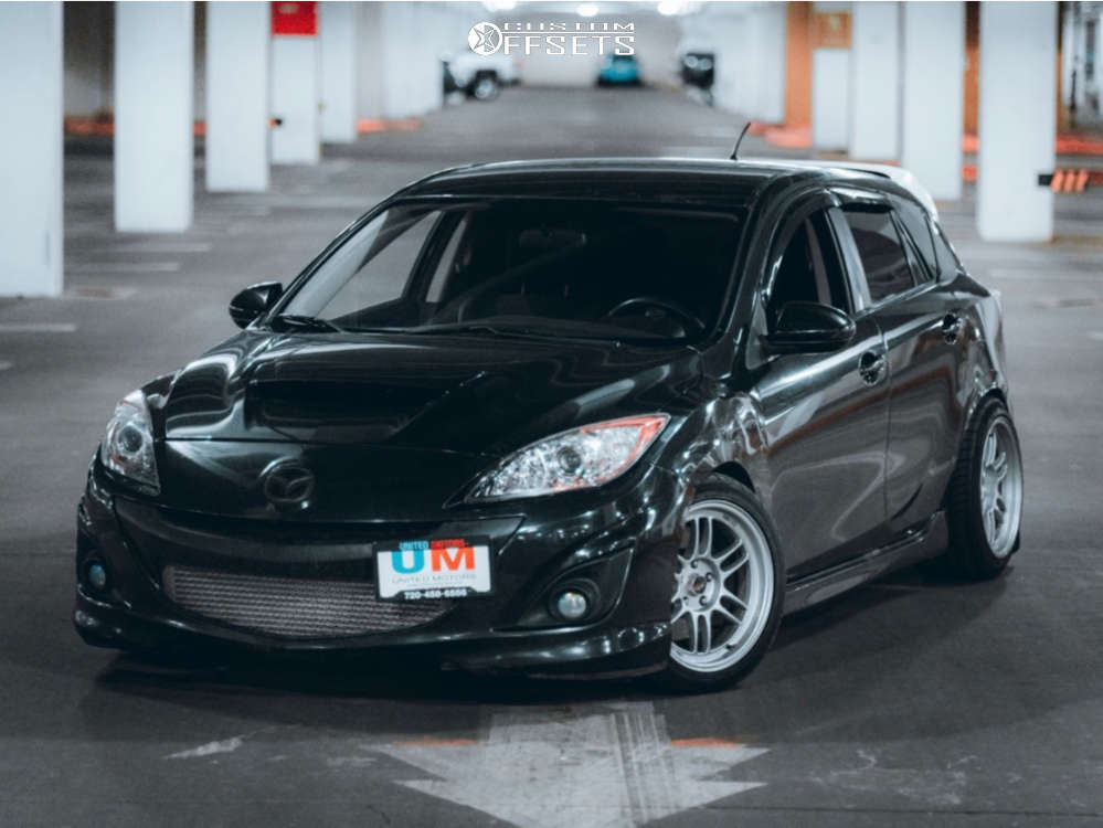 2011 Mazda 3 with 17x9 22 Enkei Rpf1 and 245/40R17 Forceum Hena and ...