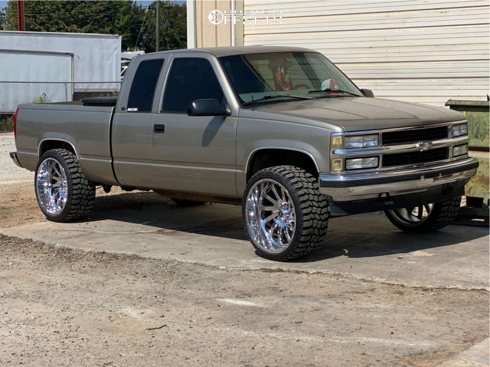 1999 Chevrolet K1500 with 24x12 -44 Hardcore Offroad Hc15 and 33/12 ...