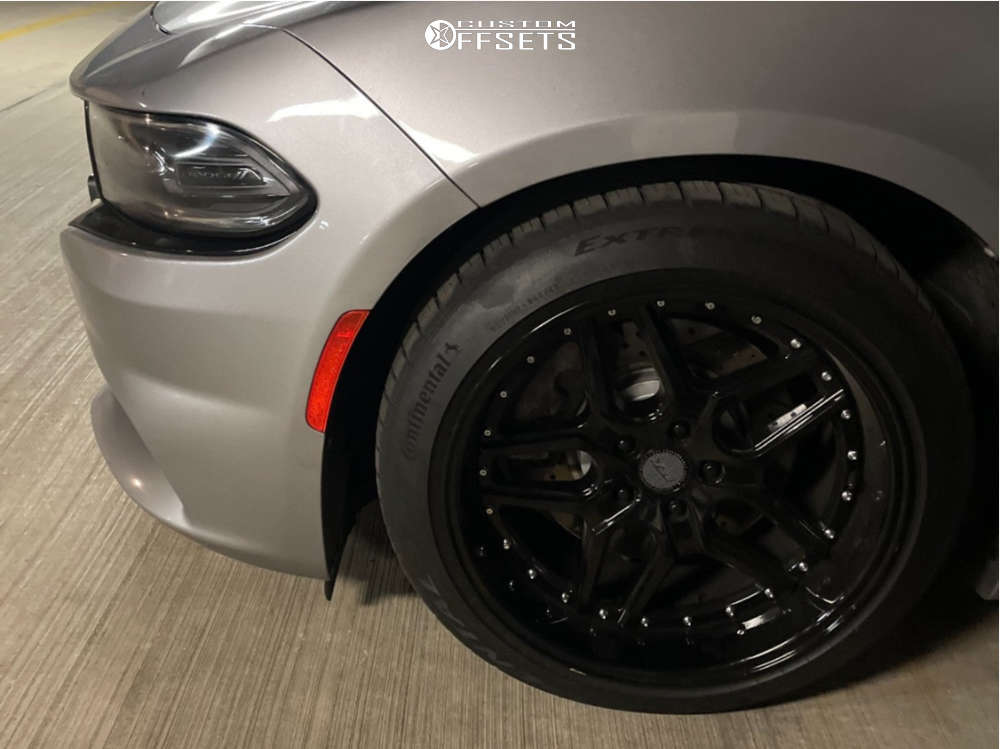 2016 Dodge Charger with 19x10.5 22 ESR Cs15 and 245/45R19 Sumitomo Htr ...