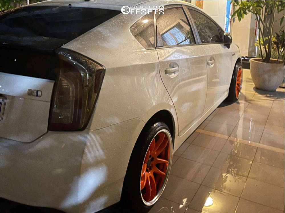 2013 Toyota Prius with 18x9 22 Work Emotion Cr 2p and 225/45R18 Atlas ...