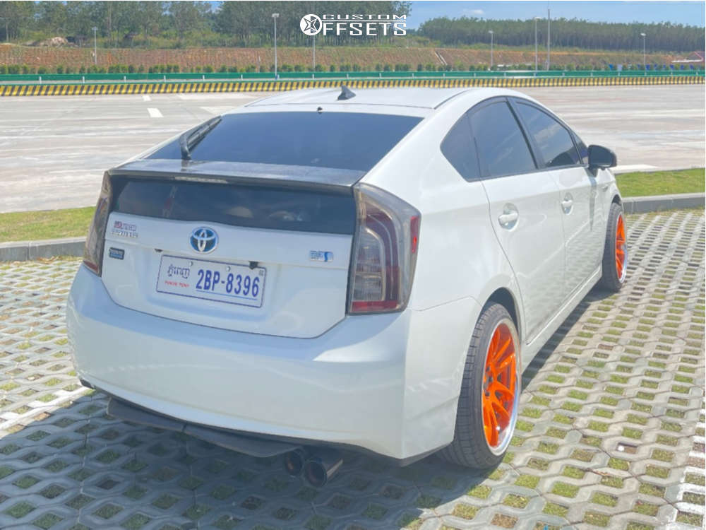 2013 Toyota Prius with 18x9 22 Work Emotion Cr 2p and 225/45R18 Atlas ...