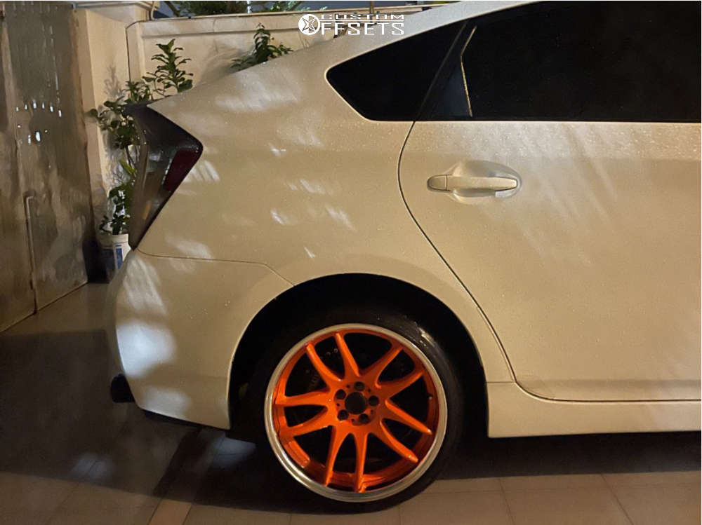 2013 Toyota Prius with 18x9 22 Work Emotion Cr 2p and 225/45R18 Atlas ...