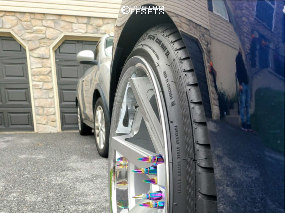 2014 Nissan 370Z with 20x10.5 25 Ferrada Fr3 and 255/35R20 Lexani Lx ...