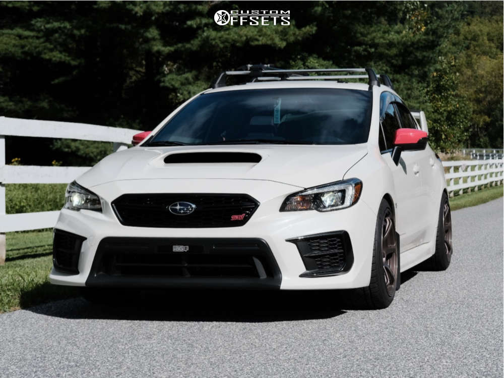 2020 Subaru WRX STI with 18x9.5 35 Advan Racing Rg-4 and 245/40R18 ...