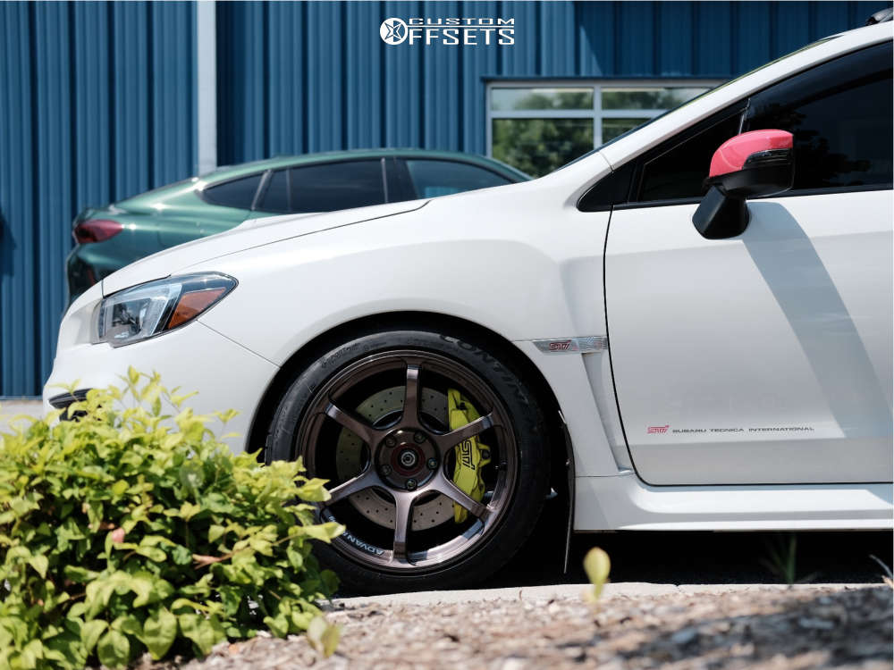 2020 Subaru WRX STI with 18x9.5 35 Advan Racing Rg-4 and 245/40R18 ...