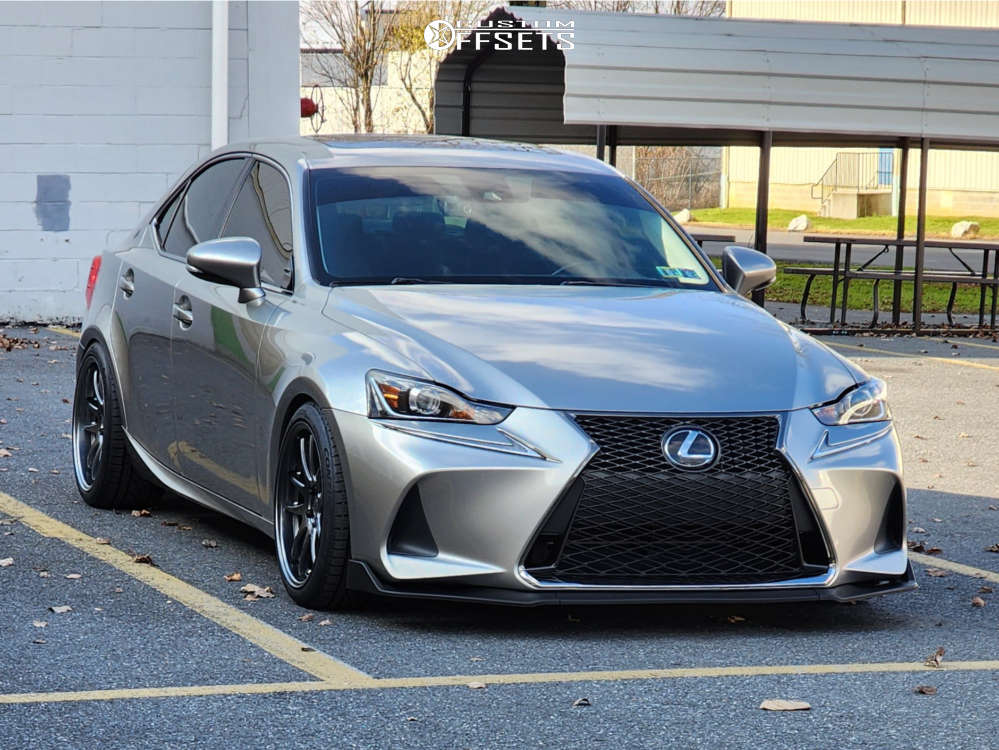 2017 Lexus IS300 with 18x8.5 35 Aodhan Ds02 and 225/40R18 Continental ...