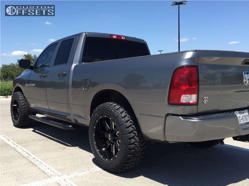 2012 Ram 1500 with 20x10 -19 Alloy Ion Style 141 and 295/60R20 Kanati ...