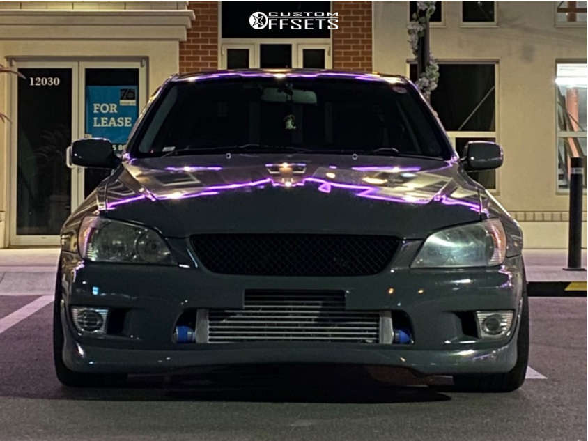 2000 Toyota Altezza with 18x8 38 Gram Lights 57cr and 255/40R18 Nitto ...