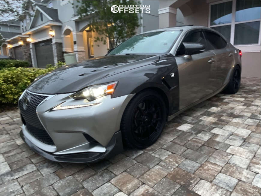 2016 Lexus IS350 with 18x8.5 35 Konig Dekagram and 225/40R18 Hankook ...