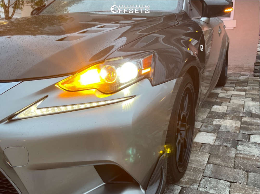 2016 Lexus IS350 with 18x8.5 35 Konig Dekagram and 225/40R18 Hankook ...