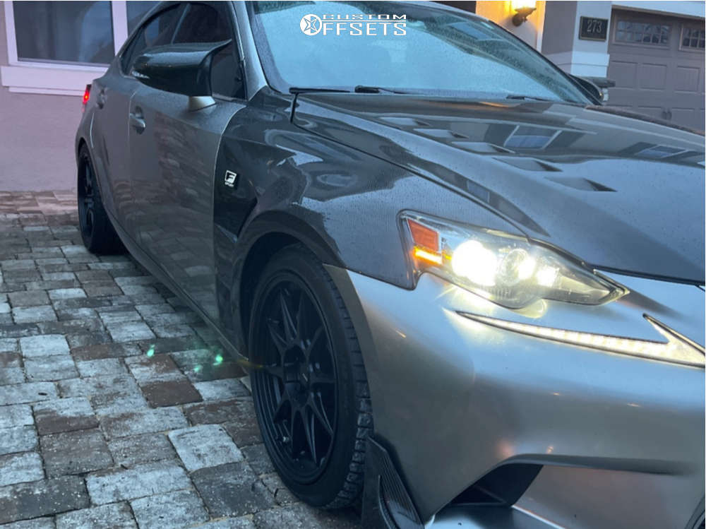 2016 Lexus IS350 with 18x8.5 35 Konig Dekagram and 225/40R18 Hankook ...