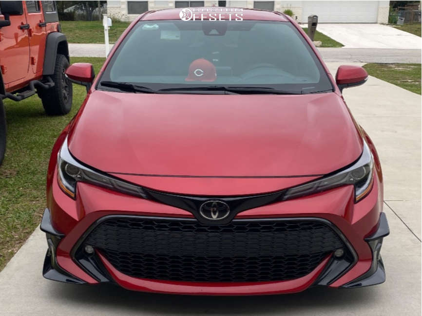 2021 Toyota Corolla with 18x8.5 35 Aodhan Ds02 and 225/40R18 Milestar ...