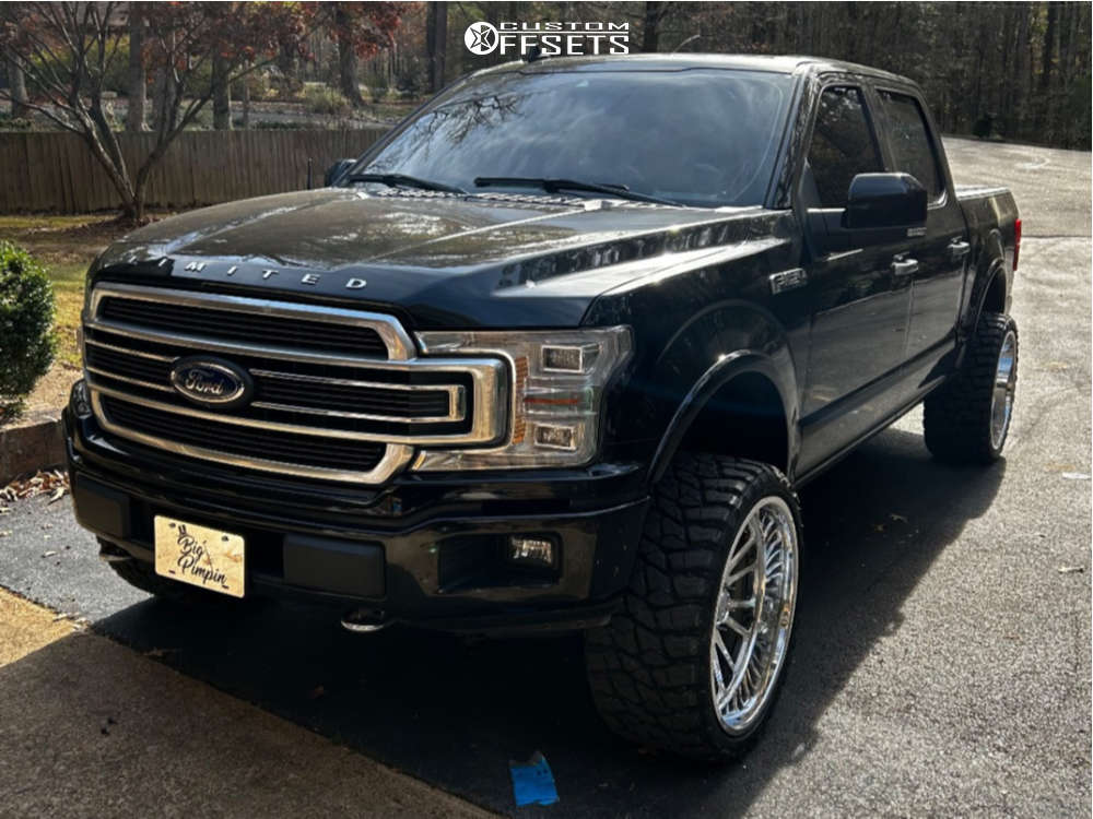 2018 Ford F-150 with 24x12 -51 Hardrock H908 and 33/12.5R24 Landspider ...