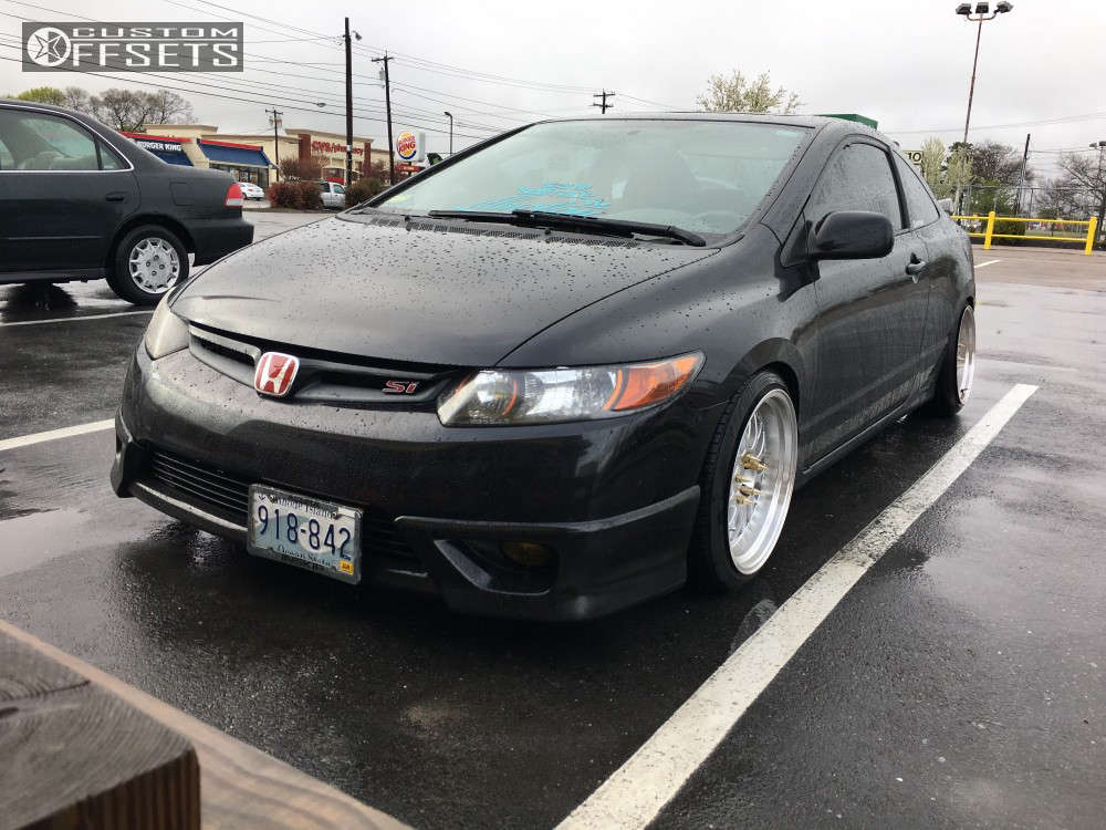 2007 Honda Civic with 17x9.5 20 ESR Sr01 and 215/40R17 Nankang NS-20 ...
