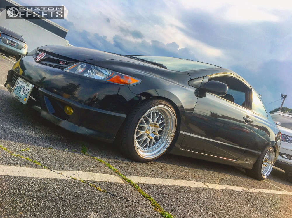 2007 Honda Civic with 17x9.5 20 ESR Sr01 and 215/40R17 Nankang NS-20 ...