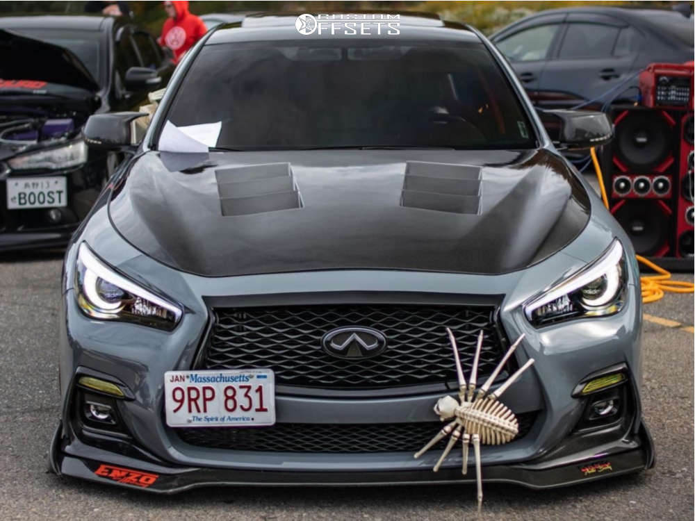 2015 INFINITI Q50 with 20x10.5 30 Forgestar F14 and 245/35R20 Kumho ...