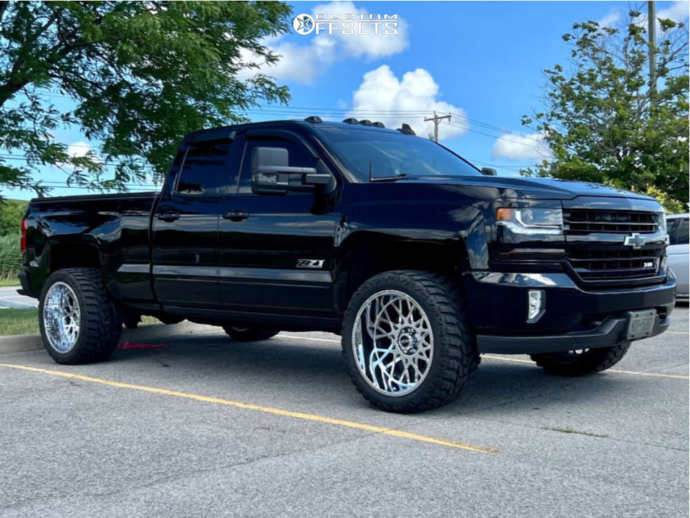 2017 Chevrolet Silverado 1500 with 22x12 -51 Vision Rocker and 33/13 ...