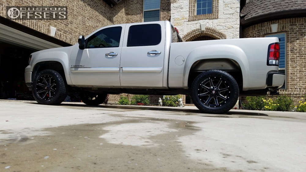 2008 GMC Sierra 1500 with 20x9 0 Ballistic Razorback and 295/55R20 ...