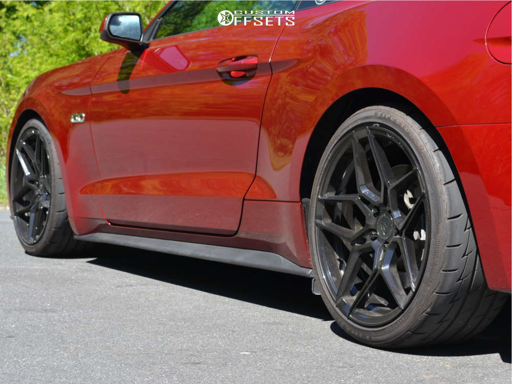 2016 Ford Mustang with 19x9.5 40 Rohana Rfx11 and 255/35R19 Firestone ...