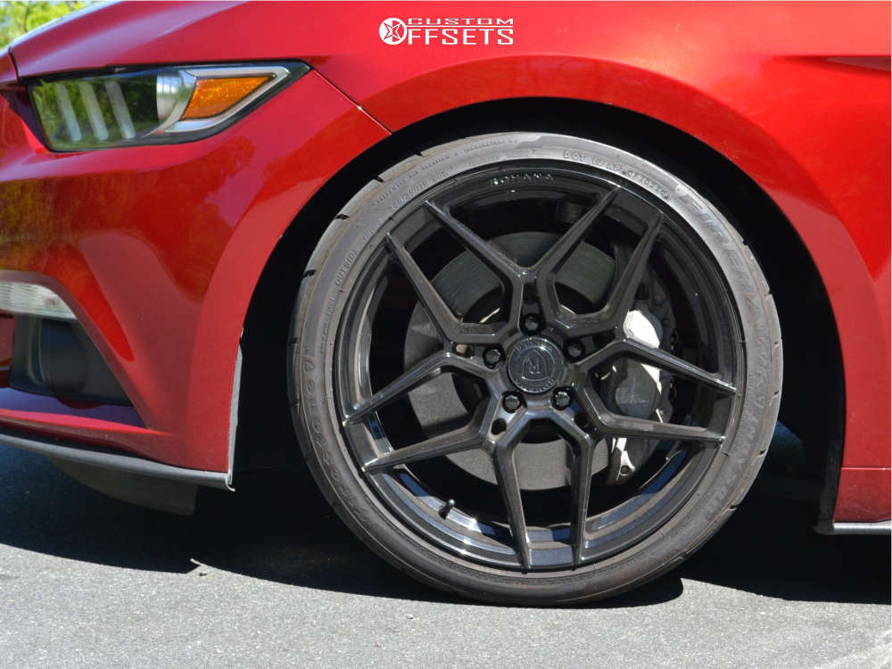 2016 Ford Mustang with 19x9.5 40 Rohana Rfx11 and 255/35R19 Firestone ...
