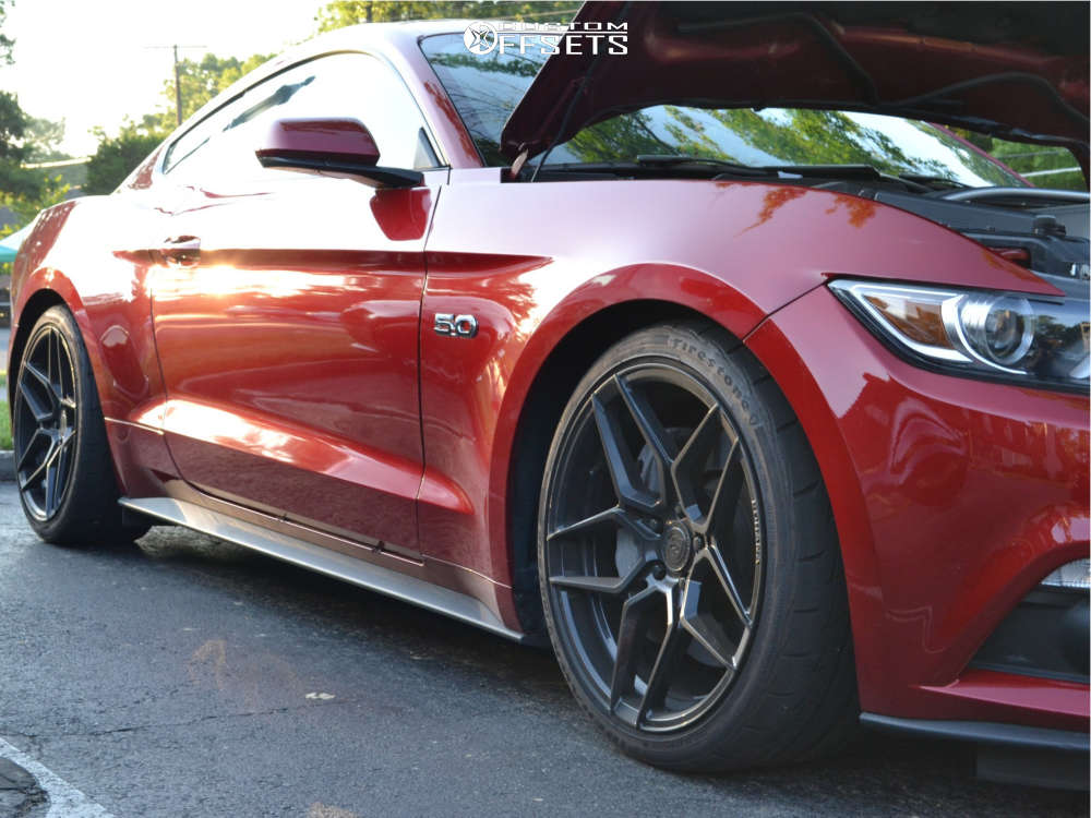 2016 Ford Mustang with 19x9.5 40 Rohana Rfx11 and 255/35R19 Firestone ...