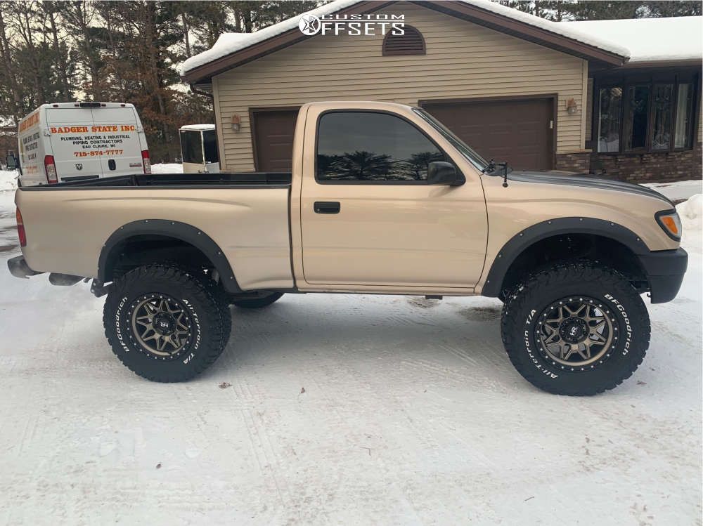 1997 Toyota Tacoma with 17x9 -12 Hardrock H105 and 295/70R17 BFGoodrich ...