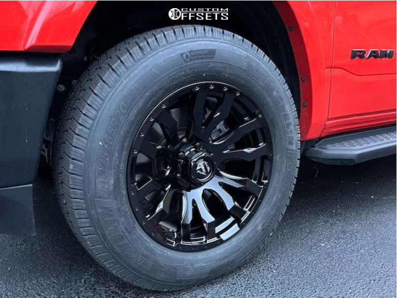 2021 Ram 1500 with 20x9 1 Fuel Blitz and 275/65R20 Michelin Defender ...