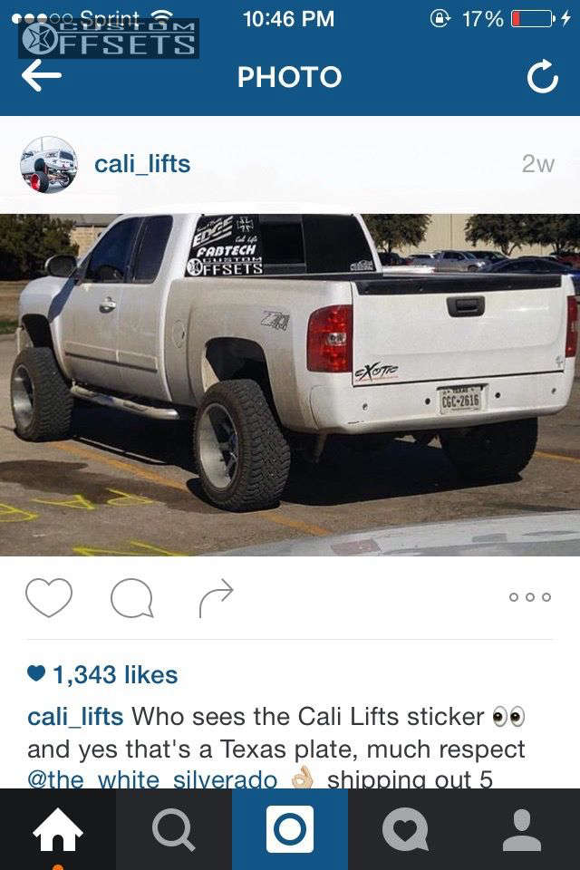 2007 Chevrolet Silverado 1500 with 20x12 -44 Cali Offroad Busted and 33 ...