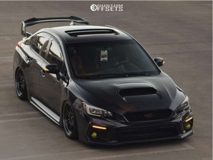2015 Subaru WRX STI with 18x9.5 38 Enkei Rpf1 and 235/50R18 Hankook ...