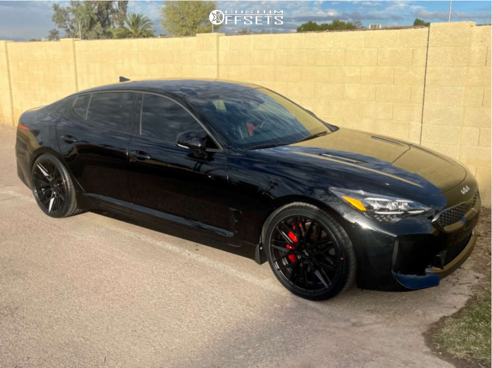 2023 Kia Stinger with 20x9 35 Niche Gamma and 255/35R20 Nexen Nfera Su1 and Lowering Springs ...