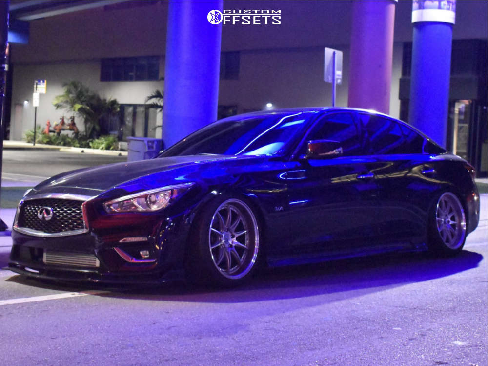 2020 INFINITI Q50 with 19x9.5 22 Aodhan Ds07 and 245/40R19 Continental ...