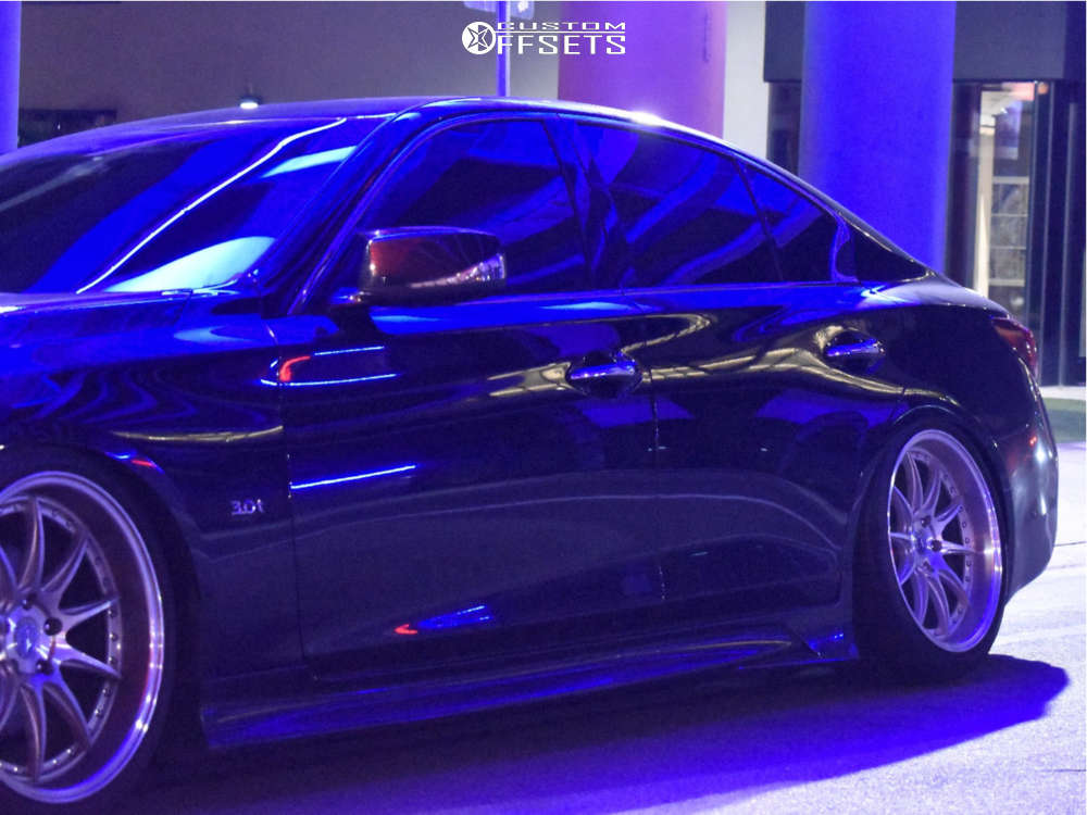 2020 INFINITI Q50 with 19x9.5 22 Aodhan Ds07 and 245/40R19 Continental ...