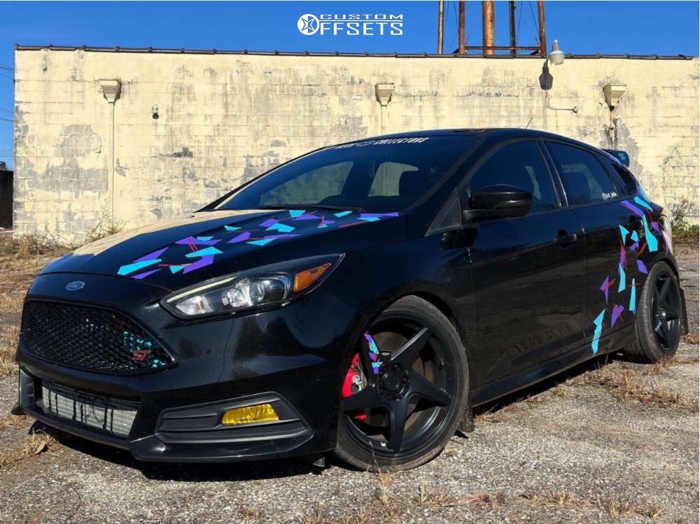 2017 Ford Focus with 18x8.5 40 Anovia Kinetic and 235/40R18 Crosswind Crosswind A/t and ...