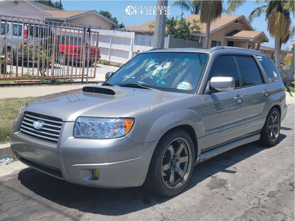 2006 Subaru Forester with 17x8 35 AVID1 Av6 and 225/45R17 Falken Azenis ...