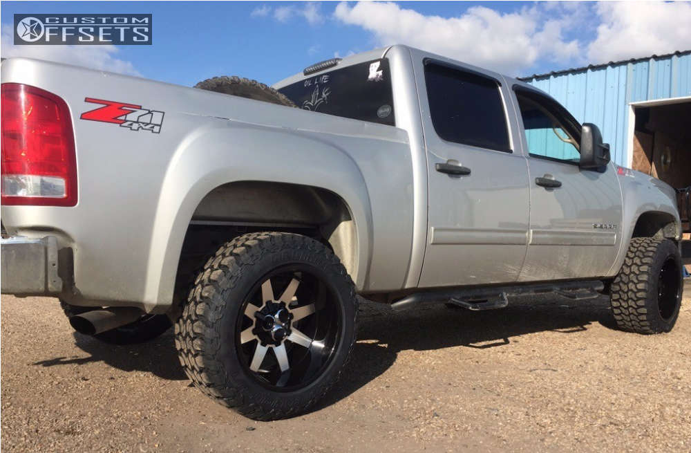 2011 GMC Sierra 1500 with 20x12 -51 Toxic Widow and 33/12.5R20 Delinte ...