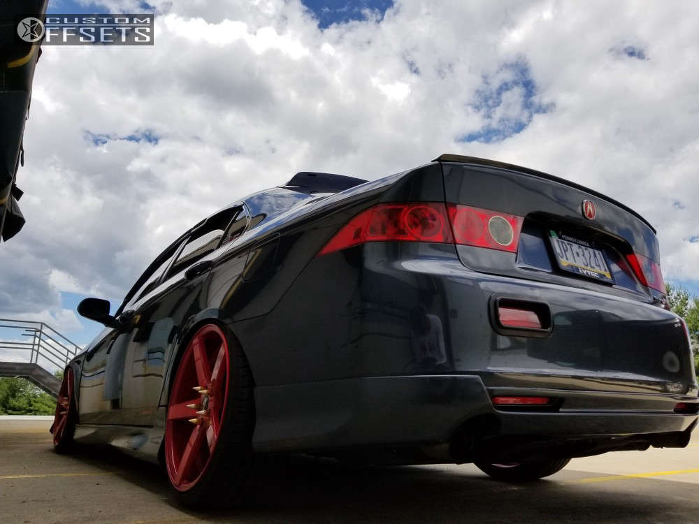 2005 Acura TSX with 20x9 35 STR 607 and 225/35R20 Lionhart All Season ...