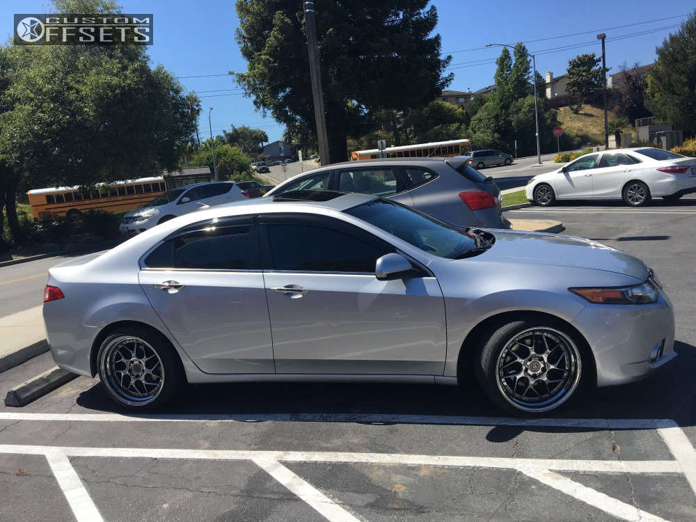 2012 Acura TSX with 19x9.5 22 Aodhan DS01 and 235/35R19 Leao Lion Sport ...
