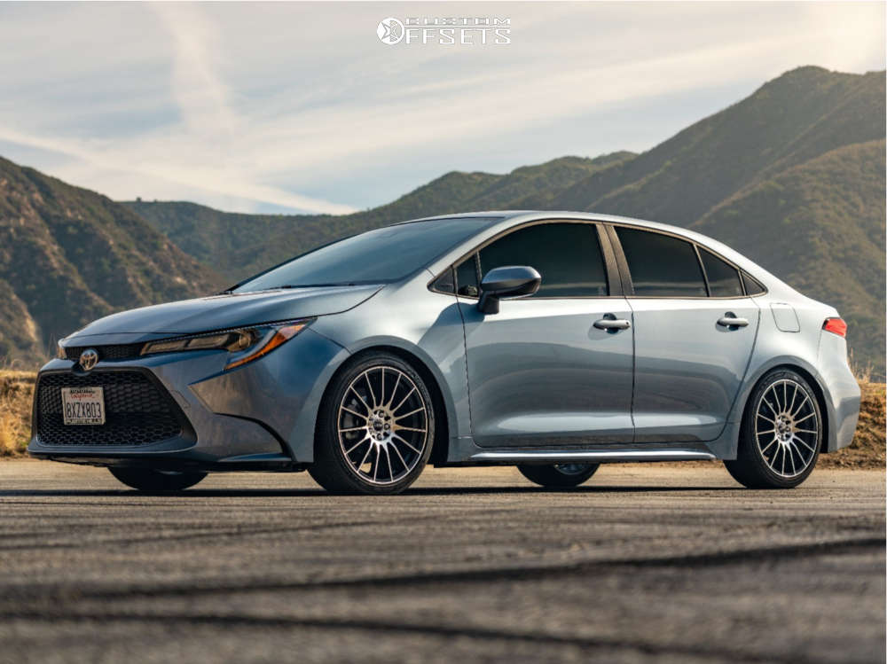 2020 Toyota Corolla with 18x8 40 DRW D15 and 225/40R18 Lexani Lx-thirty ...