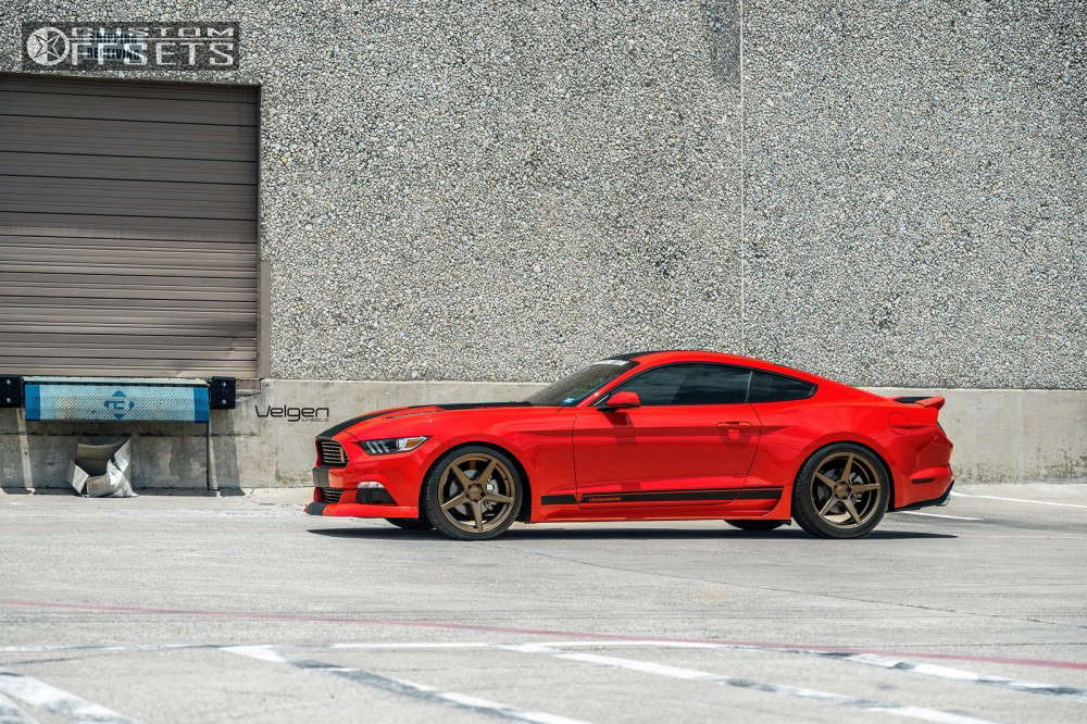 2016 Ford Mustang with 20x9 32 Velgen Classic5 and 275/30R20 Mickey ...