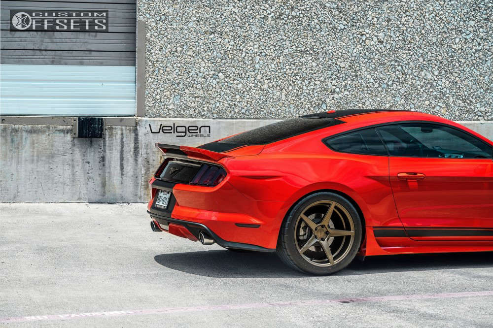 2016 Ford Mustang with 20x9 32 Velgen Classic5 and 275/30R20 Mickey ...