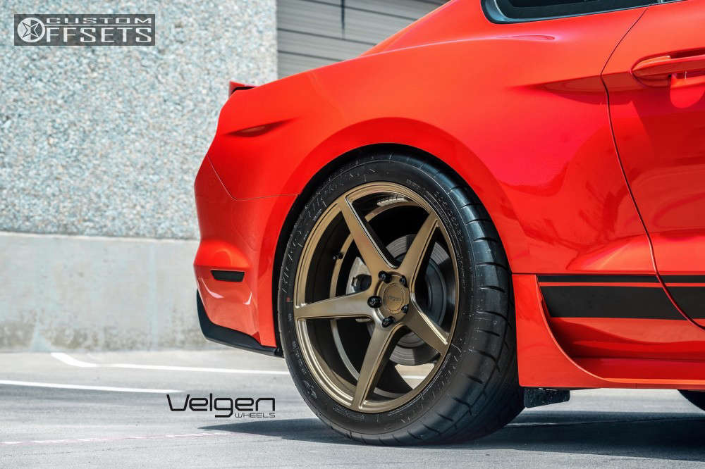 2016 Ford Mustang with 20x9 32 Velgen Classic5 and 275/30R20 Mickey ...