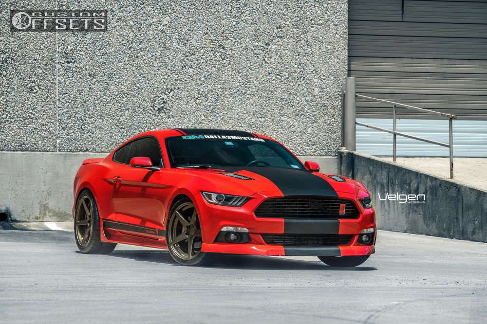 2016 Ford Mustang with 20x9 32 Velgen Classic5 and 275/30R20 Mickey ...