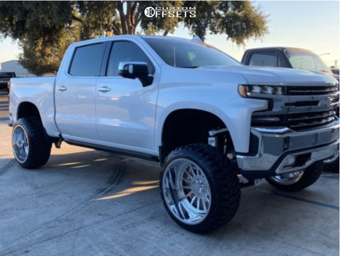 2021 Chevrolet Silverado 1500 with 24x14 -76 KG1 Forged Rays and 35/13 ...