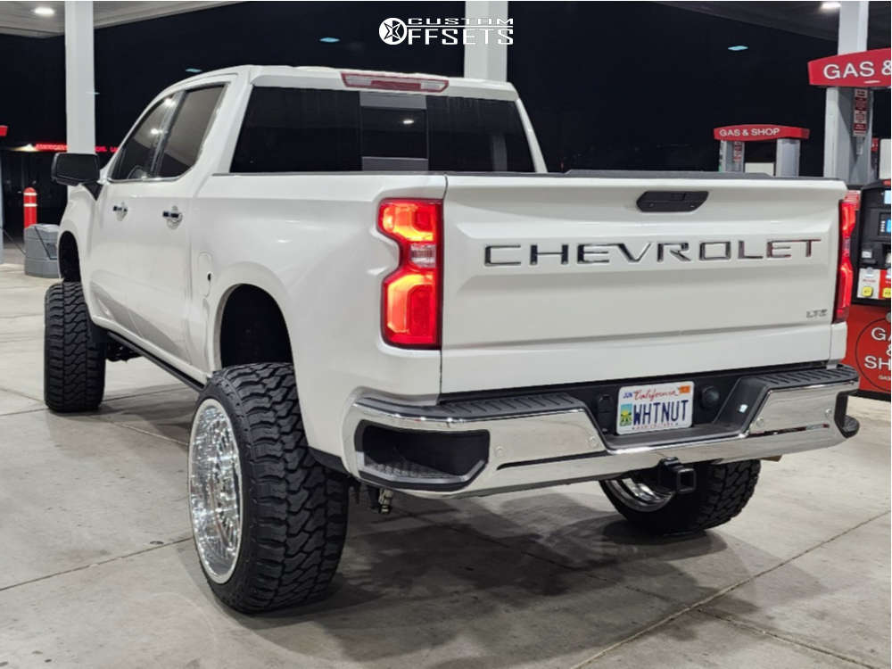 2021 Chevrolet Silverado 1500 with 24x14 -76 KG1 Forged Rays and 35/13 ...
