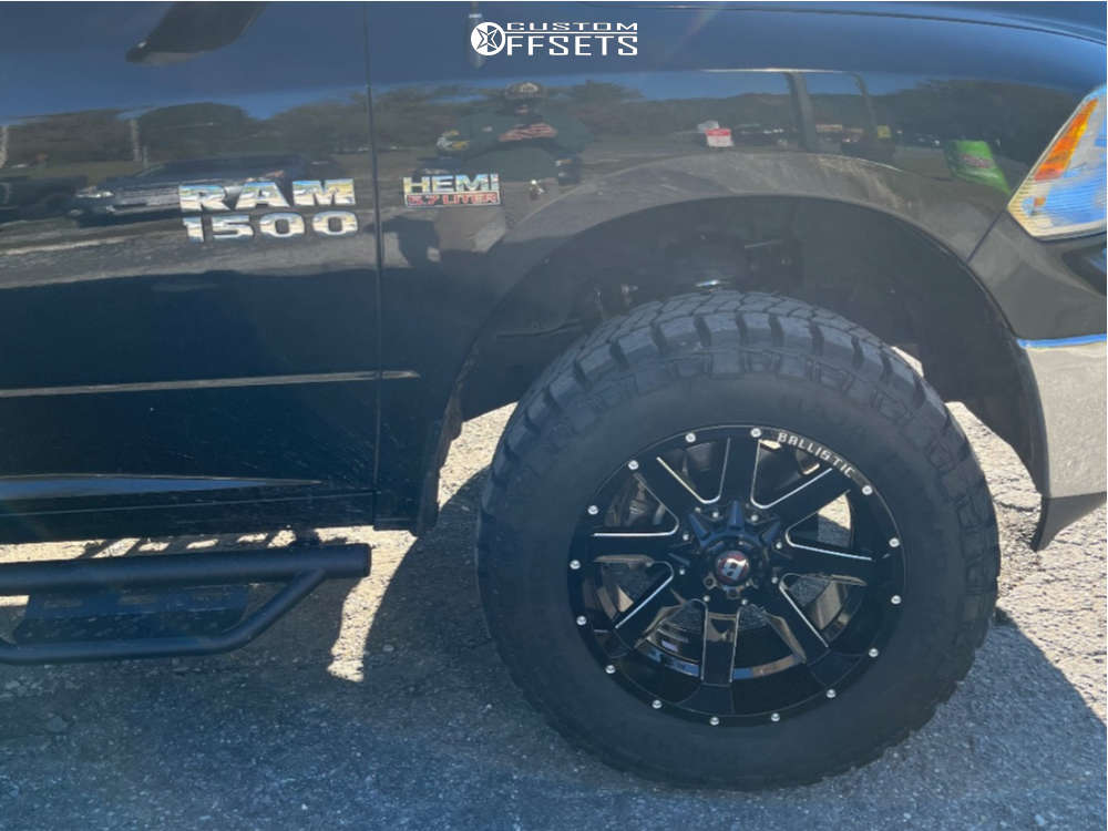 2017 Ram 1500 with 20x10 -19 Ballistic Rage and 35/12.5R20 Mickey ...