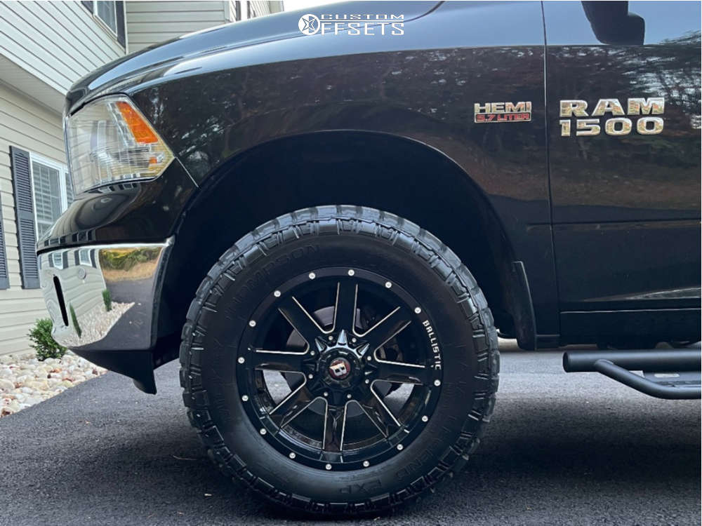 2017 Ram 1500 with 20x10 -19 Ballistic Rage and 35/12.5R20 Mickey ...