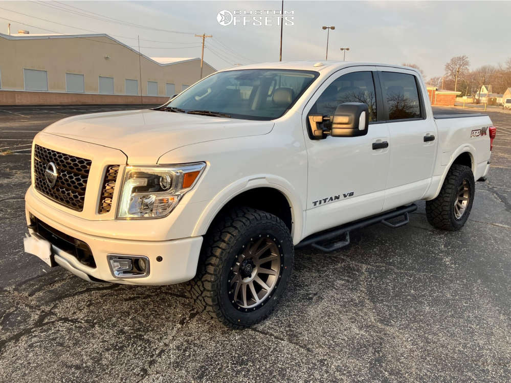 2018 Nissan Titan with 20x10 -19 Icon Alloys Compression and 33/12.5R20 Kenda Klever R/t and ...