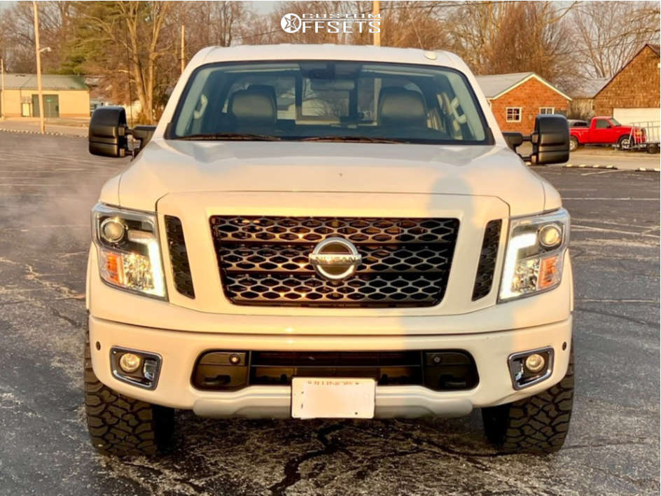 2018 Nissan Titan with 20x10 -19 Icon Alloys Compression and 33/12.5R20 Kenda Klever R/t and ...