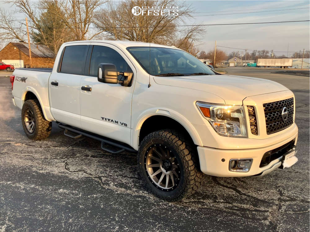 2018 Nissan Titan with 20x10 -19 Icon Alloys Compression and 33/12.5R20 Kenda Klever R/t and ...
