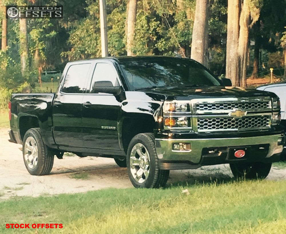 2014 Chevrolet Silverado 1500 with 20x8.5 31 OEM Wheels Spaced Out Stockers and 275/65R20 ...